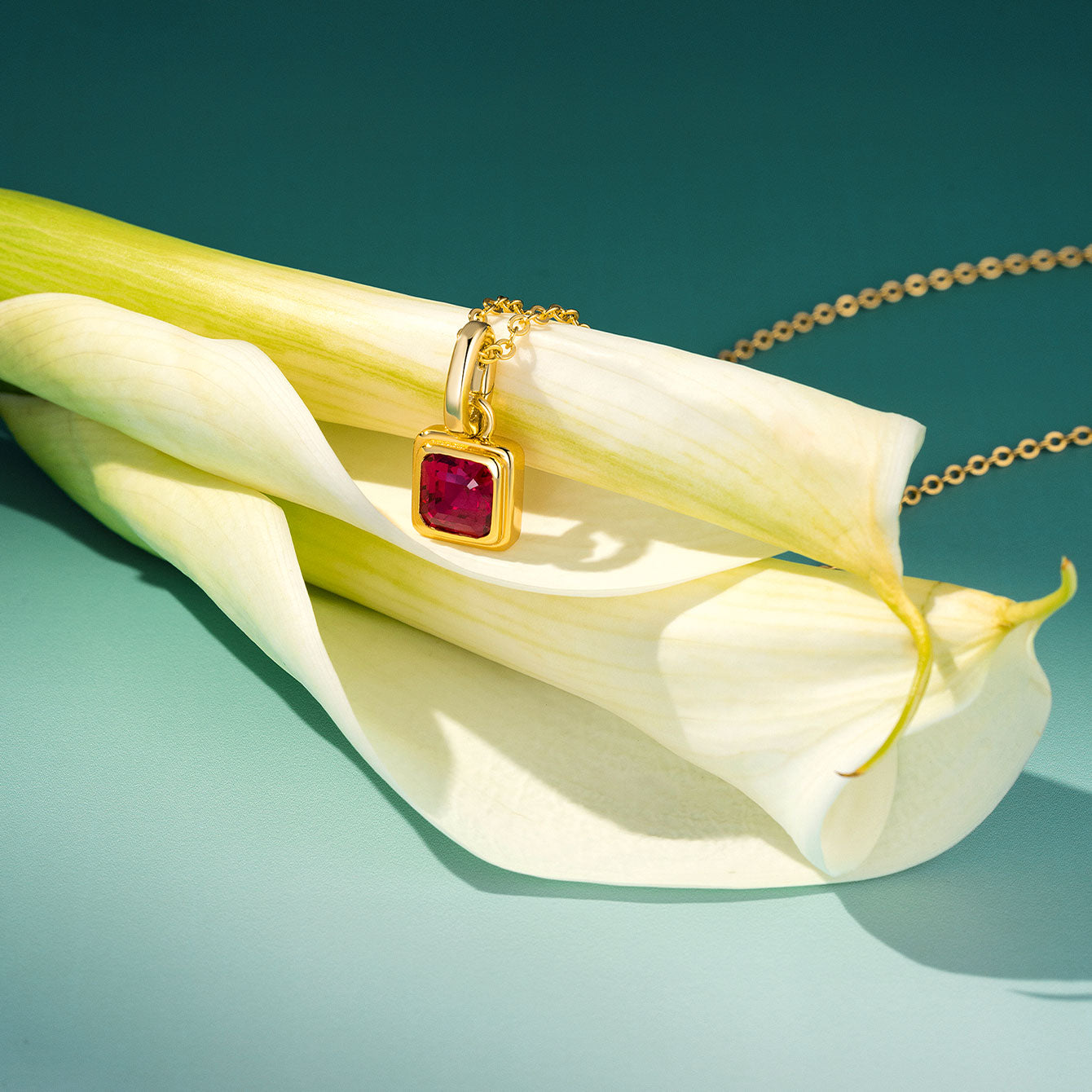 Lab-Grown Ruby Diamond Hoop Earrings | Versailles Gems